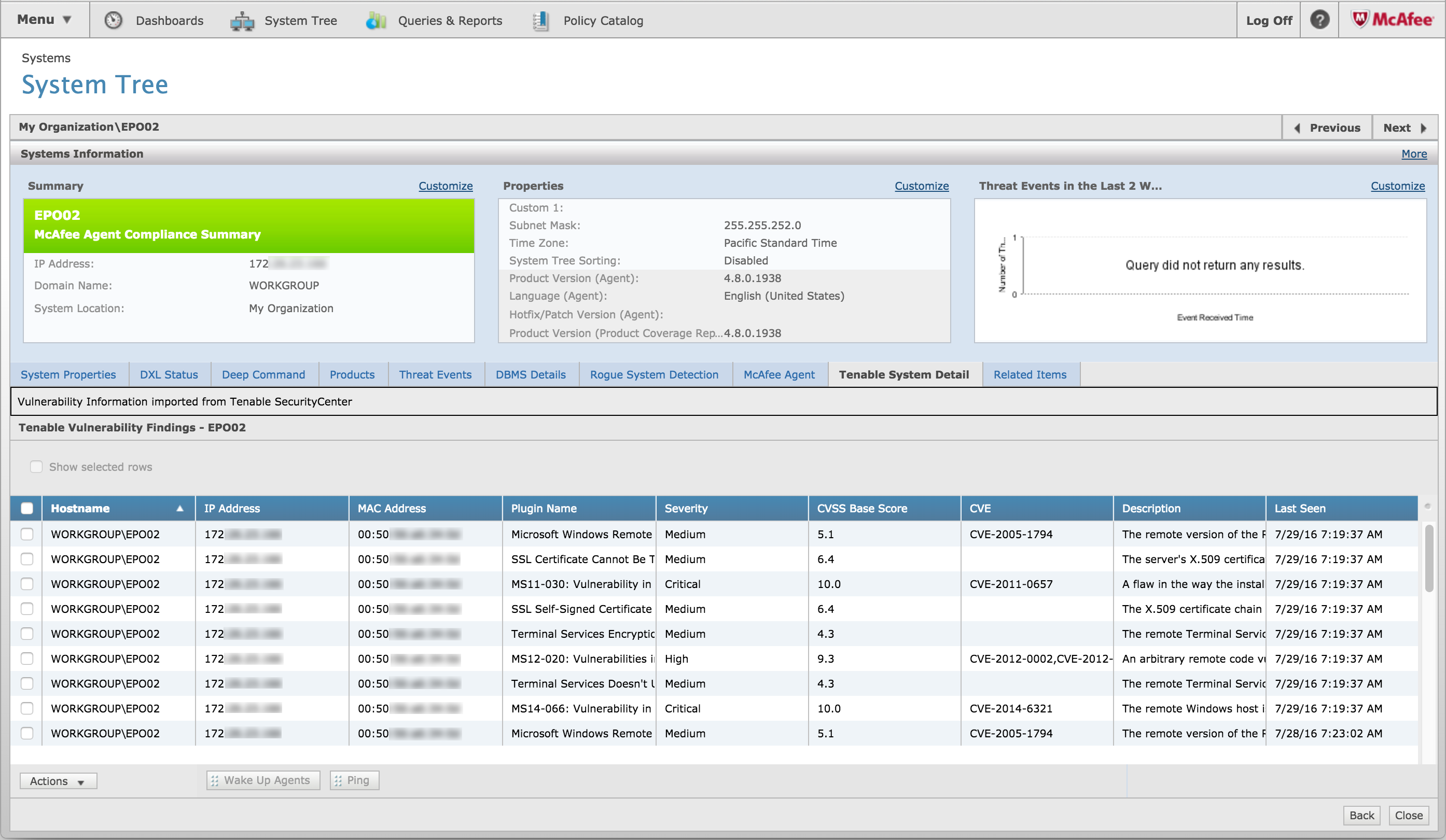 Tenable SecurityCenter and McAfee ePolicy Orchestrator Integration ...
